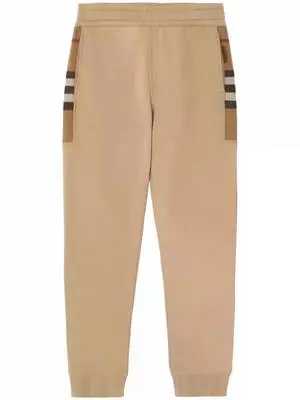 Burberry Check-pattern Track Pants - Neutrals