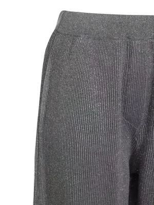 Brunello Cucinelli Ribbed Trousers With Lurex Detailing