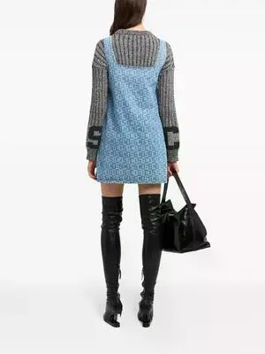 Gcds Monogram Denim Dress