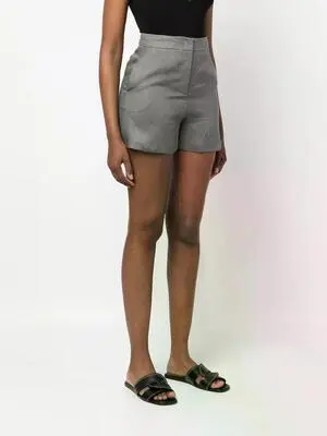 BLANCA VITA Ash Linen Tailored High-waisted Shorts