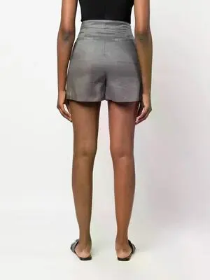 BLANCA VITA Ash Linen Tailored High-waisted Shorts
