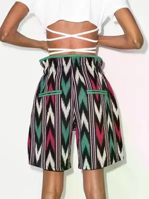 MARANT ETOILE High-waisted Zigzag Print Shorts