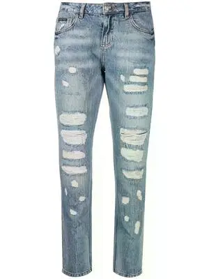 Philipp Plein Distressed Boyfriend Jeans