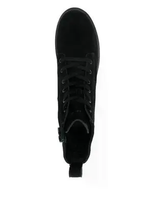 Calvin Klein Suede Lace-up Boots With Side Zip