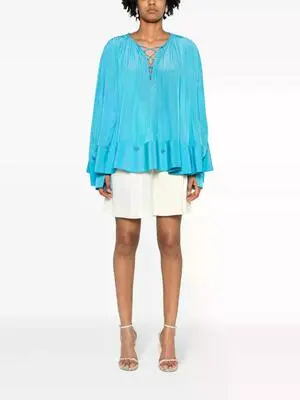 LANVIN Gathered Drop-shoulder Kaftan With Front Tie