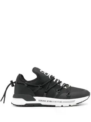 Versace Logo Detail Sneakers - Black