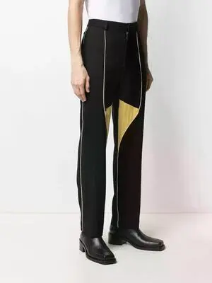 WALES BONNER Colour-block Straight Trousers