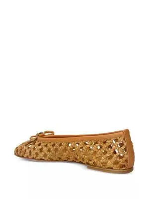 Casadei Versilia Ballet Flats With Woven Design - Neutrals
