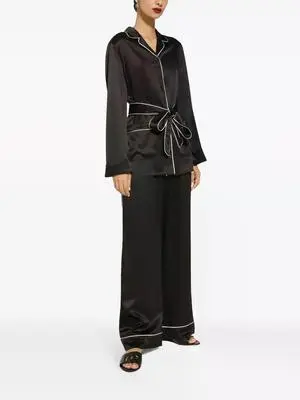 Dolce & Gabbana Elasticated-waist Silk Palazzo Trousers