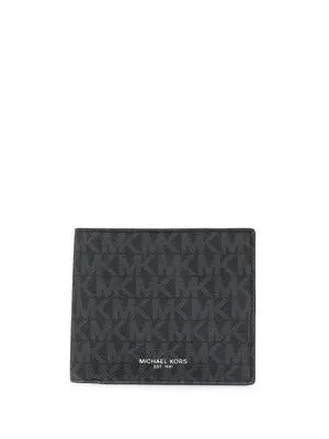 Michael Kors Logo Print Billfold Wallet - Black