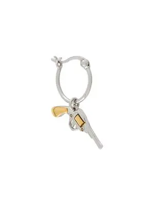TRUE ROCKS Small Pistol Hoop Earring - Silver