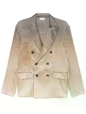 PIERRE-LOUIS MASCIA Adastrgum Double-breasted Blazer - Neutrals