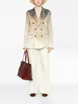 PIERRE-LOUIS MASCIA Adastrgum Double-breasted Blazer - Neutrals