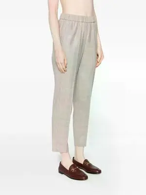 Peserico Checked Tapered Trousers