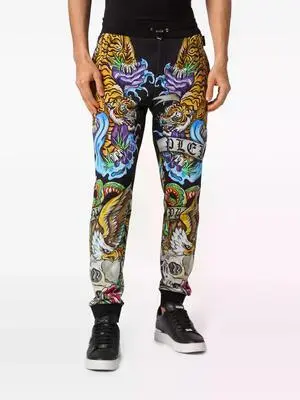 Philipp Plein Tattoo-print Drawstring Track Pants