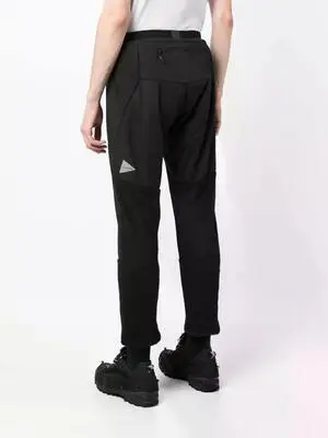 AND WANDER Fleece-panel Cropped Trousers