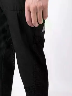 AND WANDER Fleece-panel Cropped Trousers
