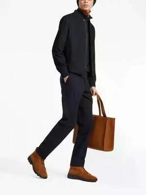 Zegna Oasi Elements Cashmere Bomber Jacket - Blue