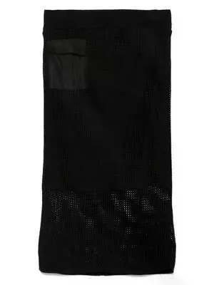 Dkny Crochet-knit Midi Skirt - Black