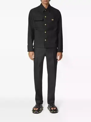 Versace Cavalry Wool Formal Trousers