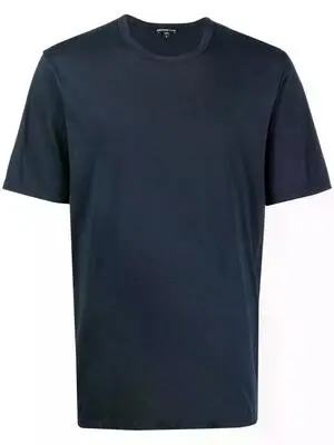 JAMES PERSE Crewneck Cotton T-shirt - Blue