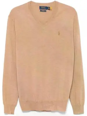 Polo Ralph Lauren Merino Wool V-neck Sweater - Brown