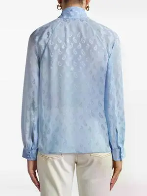 Etro Silk Jacquard Blouse With Bow Detail