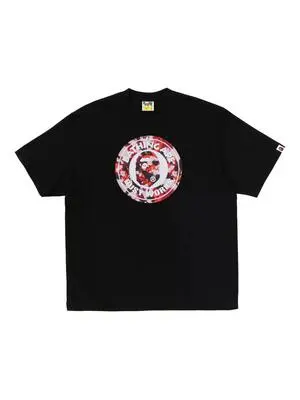 A BATHING APE Camouflage-graphic T-shirt - Black