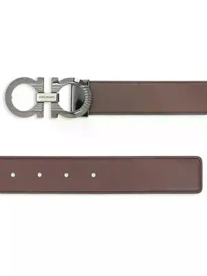 FERRAGAMO Gancini Buckle Leather Belt