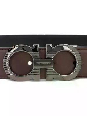 FERRAGAMO Gancini Buckle Leather Belt