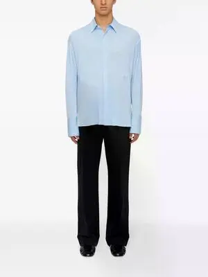FERRAGAMO Logo-embroidery Stretch-jersey Shirt
