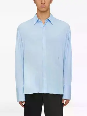 FERRAGAMO Logo-embroidery Stretch-jersey Shirt