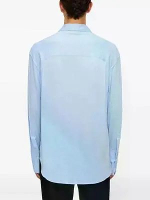 FERRAGAMO Logo-embroidery Stretch-jersey Shirt