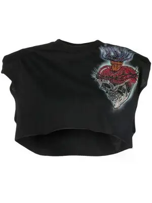 Philipp Plein Padded Shoulder T-shirts For Women