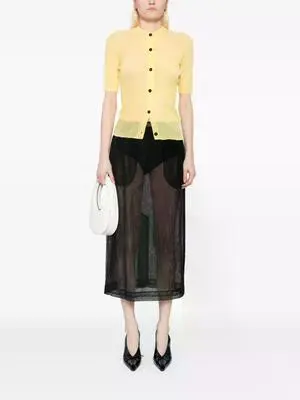 ALAINPAUL Short-sleeves Cardigan - Yellow