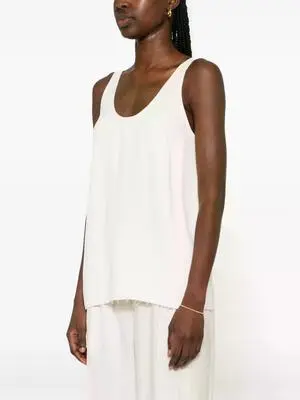 TOTEME Textured U-neck Sleeveless Top