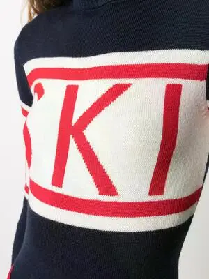 Perfect Moment Intarsia Knit Roll Neck Jumper - Blue