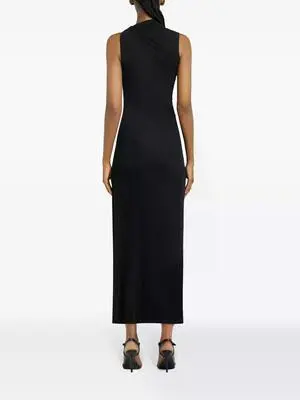 COURREGES Sleeveless Asymmetric Draped Maxi Dress
