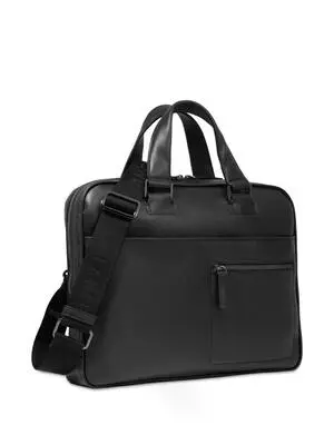 LANCEL Leather Laptop Bag With Embossed Logo - Black