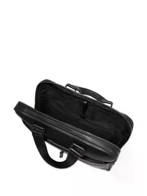 LANCEL Leather Laptop Bag With Embossed Logo - Black