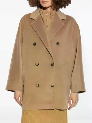 Max Mara Rebus Double-breasted Coat - Brown