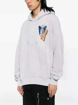 Off-White Graphic Print Drawstring Hoodie