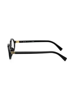 Miu Miu Oval Optical Glasses - Black