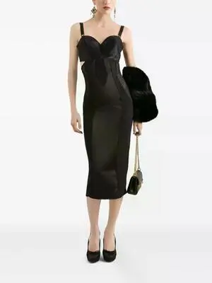 Dolce & Gabbana Bustier Midi Dress - Black