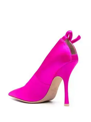 Valentino Garavani Satin Bow Detail Stiletto Pumps - Pink