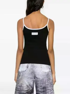 MARINE SERRE Moon Logo Ribbed Tank Top