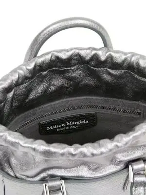MAISON MARGIELA 5ac Metallic-effect Tote Bag - Silver