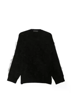 Valentino Garavani Virgin Wool Sweater With Ruffle Detailing