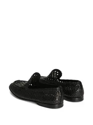 Dolce & Gabbana Woven Leather Loafers