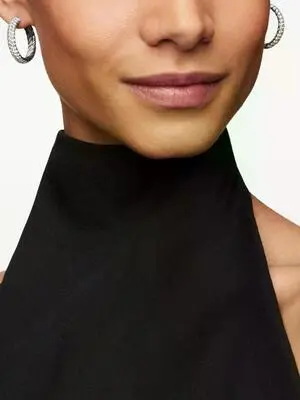 David Yurman Sterling Mercer Diamond Hoop Earrings